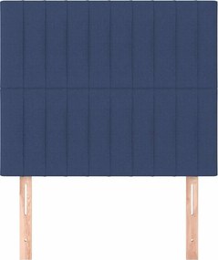 Čelo postele modré 90x5x118/128 cm látkové 3116558