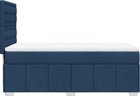 Box spring postel s matrací modrá 90x200 cm textil 3291571