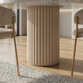 NW Kulatý jídelní stůl NESTORIO 3, 100 cm Barva/ dekor: Černá, Barva nohy stolu: Černá