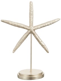 Zlatavá soška mořské hvězdice - 28,5*12*35 cm