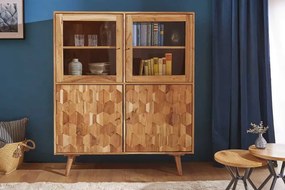 Designová vitrína z masivu Mystic Living Akácie 118cm