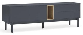 Tmavě šedý TV stolek 180x56 cm Corvo - Teulat