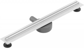 Mexen Flat nerezový sprchový žlab s rotačním 360° sifonem 70 cm, vzor SLIM, bílá, 1241070