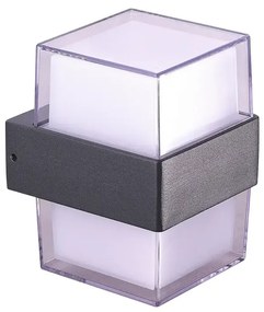 LED nástěnné svítidlo Lars Square 3000K tmavě šedá