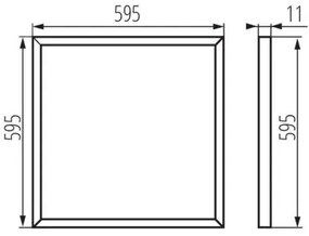 LED panel Kanlux BRAVO PU36W6060NW W 28002