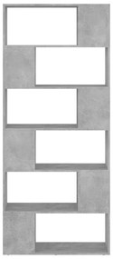 Petromila Knihovna / dělicí stěna betonově šedá 80 x 24 x 186 cm kompozit