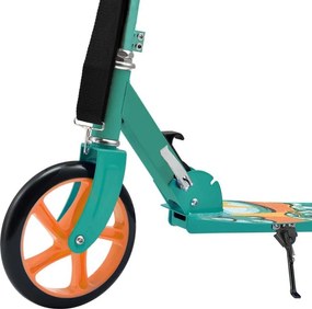 Dětská koloběžka s velkými koly a popruhem, Dino - mint