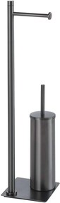 Sapho Gedy - Držák toaletního papíru a WC štětky Trilly, gun metal TR3281