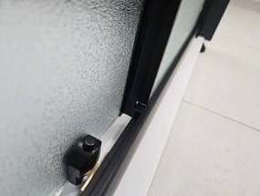 POINT Q BLACK HARD 90x90 Grape Čtvercový sprchový kout s mramorovou vaničkou