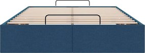 Osmanský rám postele bez matrací modrá 120x200 cm textil 3310874