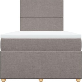 Box spring postel s matrací taupe 120x200 cm textil 3293544