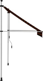 Ručně zatahovací markýza 200 cm oranžovo-hnědá 145836