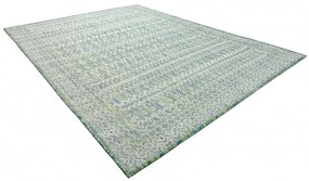Dywany Łuszczów, Kusový koberec Sion Sisal Aztec 22184 green/blue/ecru – na ven i na doma, 80x150, zelená, chodba / předsíň