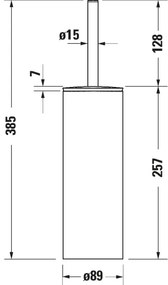 Duravit 99284600 - Stojací WC štětka D-CODE matná černá