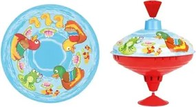 Plechová káča s kačenkami 16 cm / Hračka / Mechanická, bez baterií / o