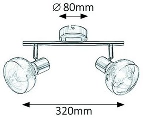 Rabalux 5547 - Bodové svítidlo HOLLY 2xE14/40W/230V zlatá