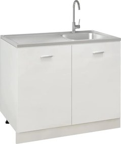 Kuchyňský dřez s odtokem stříbrný 1000x600x155 mm nerezová ocel 147237