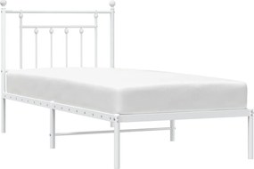 vidaXL Kovový rám postele s čelem 80 x 200 cm [353577] Barva: Černá