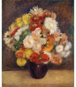 Reprodukce obrazu Auguste Renoir - Bouquet of Chrysanthemums, 55 x 70 cm