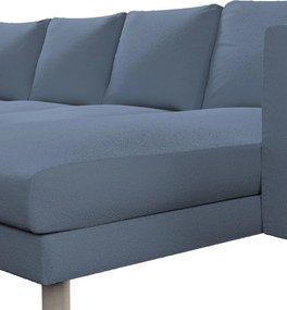 Potah na pohovku IKEA Norsborg 4-místná se šezlongem barva modrá látka pletený vzor