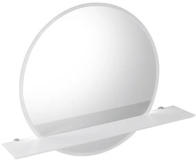 Sapho VISO kulaté zrcadlo s LED osvětlením a policí, ø 80cm, bílá mat - VS080-01