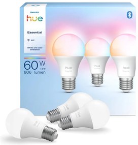 SADA 3x LED Stmívatelná žárovka Philips Hue WACA E27/8W/230V 2200-6500K