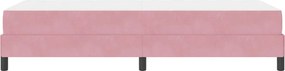 Postel s boxspringem s matrací Růžová 100 x 220 cm textil 3398784