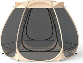 Costway Výsuvný síťový altán pro 4-6 osob skládací venkovní kempingový stan