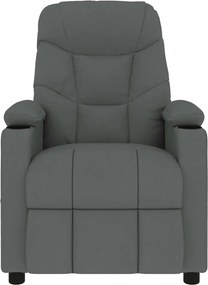 Masážní křeslo tmavě šedé textil 339093