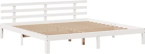 Rám postele s čelem bez matrace bílý 200x200 cm 3306121