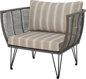 Khaki/béžové polstrované zahradní křeslo Mundo – Bloomingville