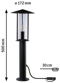 Paulmann 94322 Plug&Shine, venkovní sloupkové svítidlo 2W LED, antracit, výška 50cm, IP44