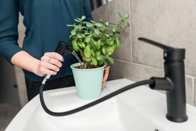 Kuchinox Fonte, umyvadlová baterie s výsuvnou sprškou, černá matná, LAV-BQT_729D