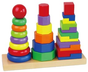 Dřevěné barevné pyramidy pro děti Viga Barva: multicolor