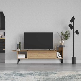 ARIADNA, TV stolek, dub / bílý Carrara
