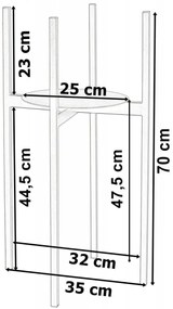 Stojan na květiny Torre 70 cm černý