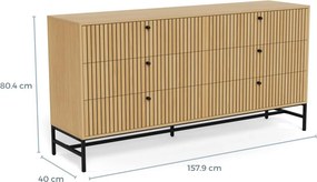 ACTONA Komoda ALBANY hnědá 157,9x40 cm