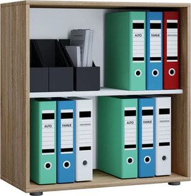 VCM Kancelářský regál »Lona«, vhodný pro vaše pracovní místo. (bez dvířek, dub sonoma)