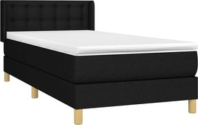 Box spring postel s matrací černá 100 x 200 cm textil 3130571