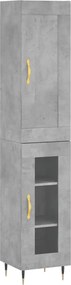 Skříň highboard betonově šedá 34,5x34x180 cm kompozitní dřevo 3200373