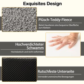 Costway 4-Step Foam Schodiště pro psy Skládací schody pro psy s protiskluzovým