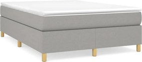 Box spring postel s matrací světle šedá 140 x 200 cm textil 3144522