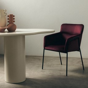 Vínové designové jídelní křeslo HELSINKI VELVET