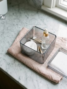 Sinsay - Drážkovaný úložný box s víkem - šedá