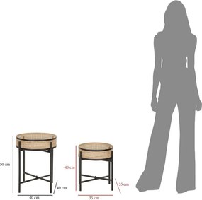 Kulaté odkládací stolky v sadě 2 ks ø 40 cm Fuji – Mauro Ferretti