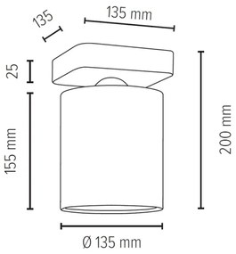Spot-Light 8512174 - Stropní svítidlo JENTA 1xE27/25W/230V