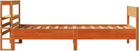 Postel bez matrace voskově hnědá 75 x 190 cm masivní borovice 3306212