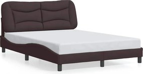 Rám postele bez matrace Hvar tmavě hnědý 140 x 190 cm textil 3207768