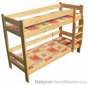 dřevěná patrová postel z masivu, palanda KLASYK chalup