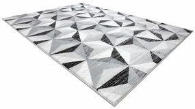 Koberec ARGENT - W6096 Trojúhelníky šedý / černý